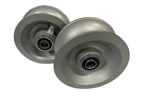 Pair of Replacement Chain Link Gate U-Groove Pipe Wheels-by Sourdough ...
