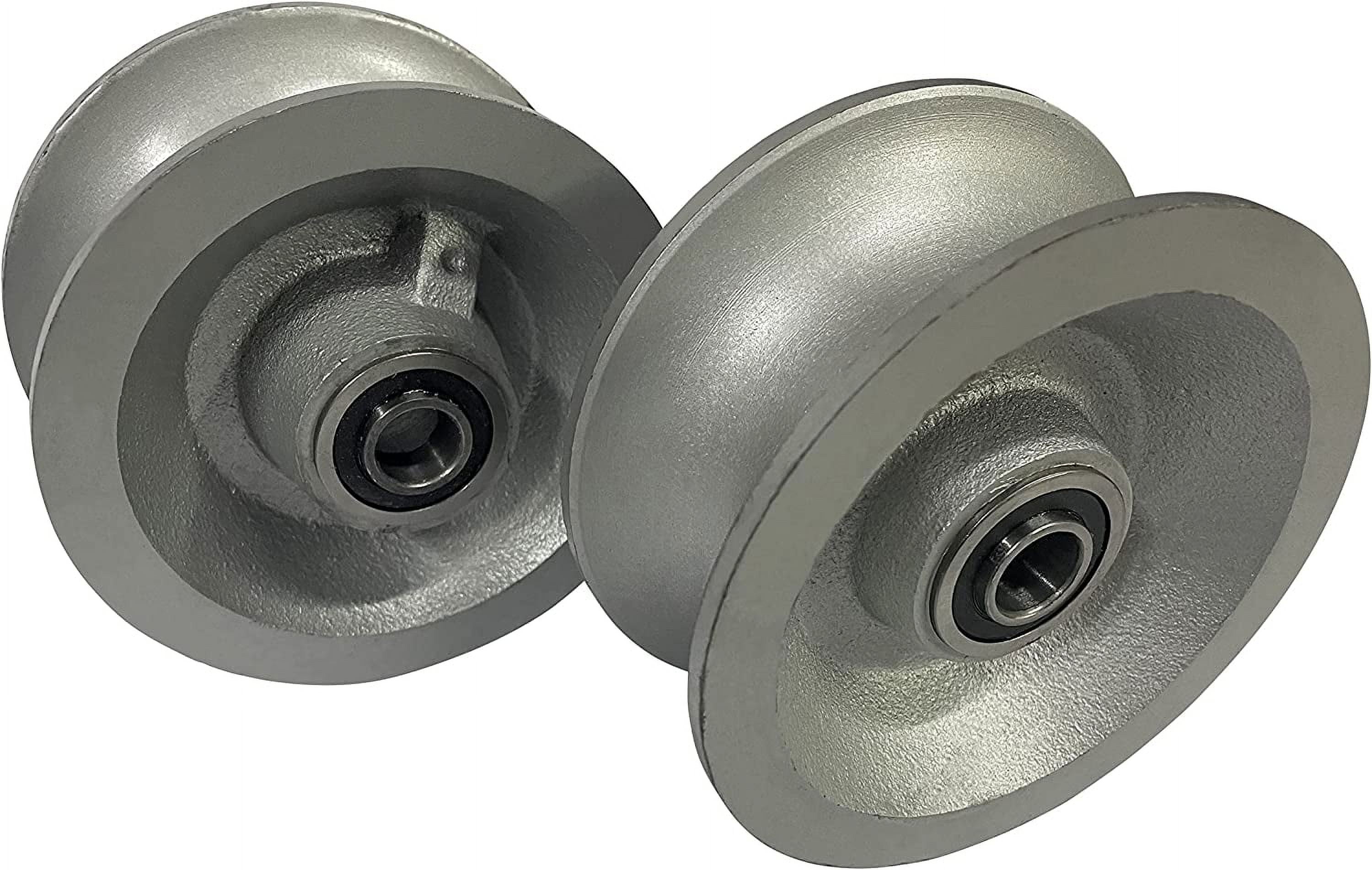 Pair of Replacement Chain Link Gate U-Groove Pipe Wheels-by Sourdough ...