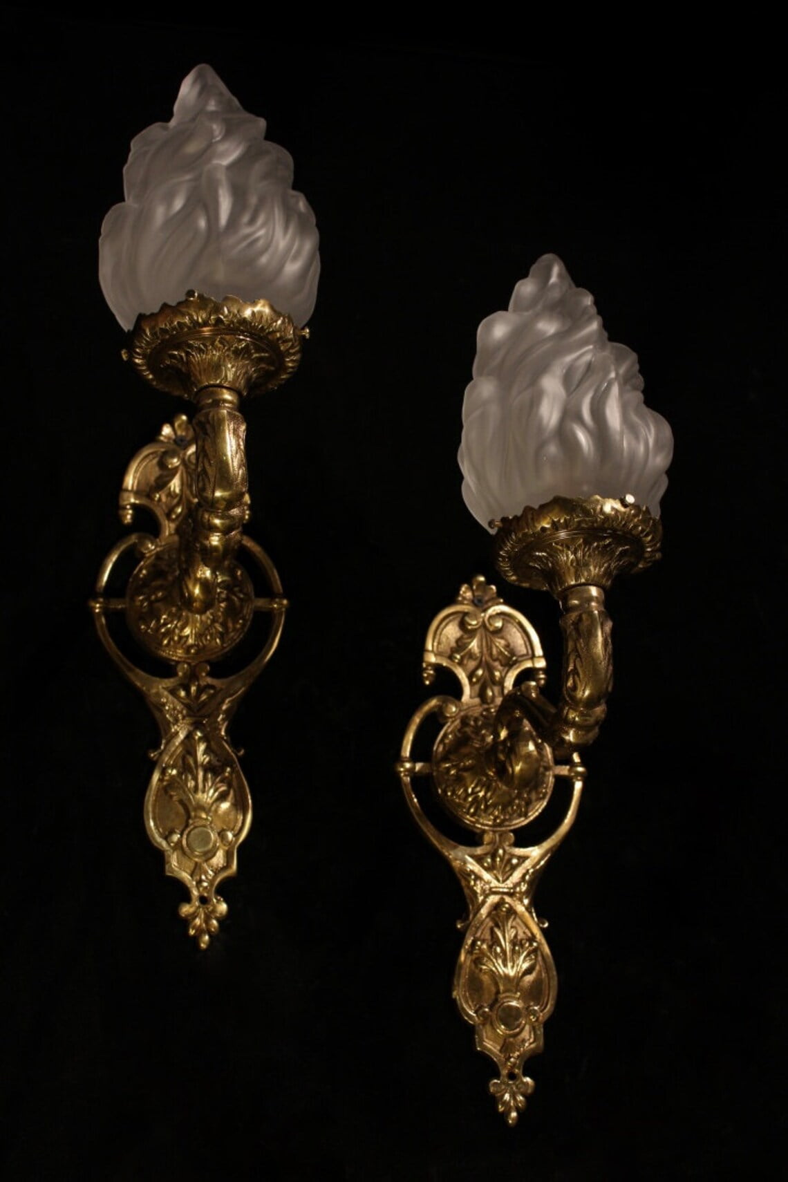 Pair of Solid Bronze Wall Sconces – Unique Handcrafted Design by Sergio ...