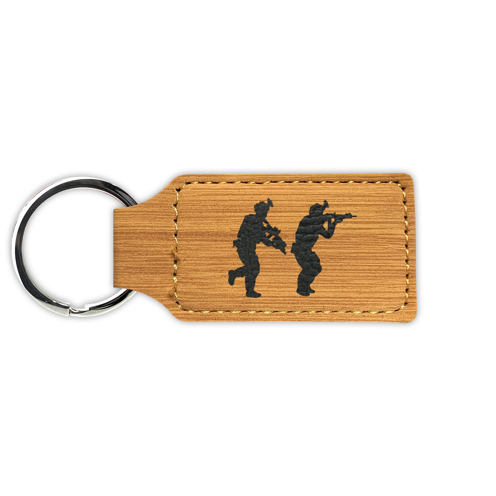 Pair of Special Forces Operators Keychain Leatherette Rectangle - Laser ...