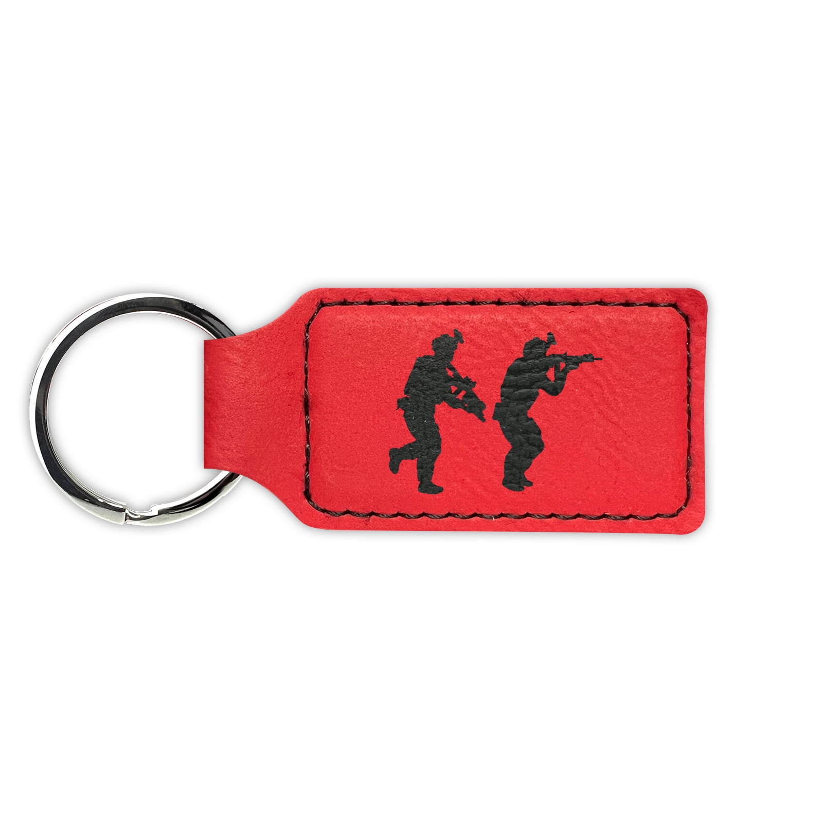 Pair of Special Forces Operators Keychain Leatherette Rectangle - Laser ...