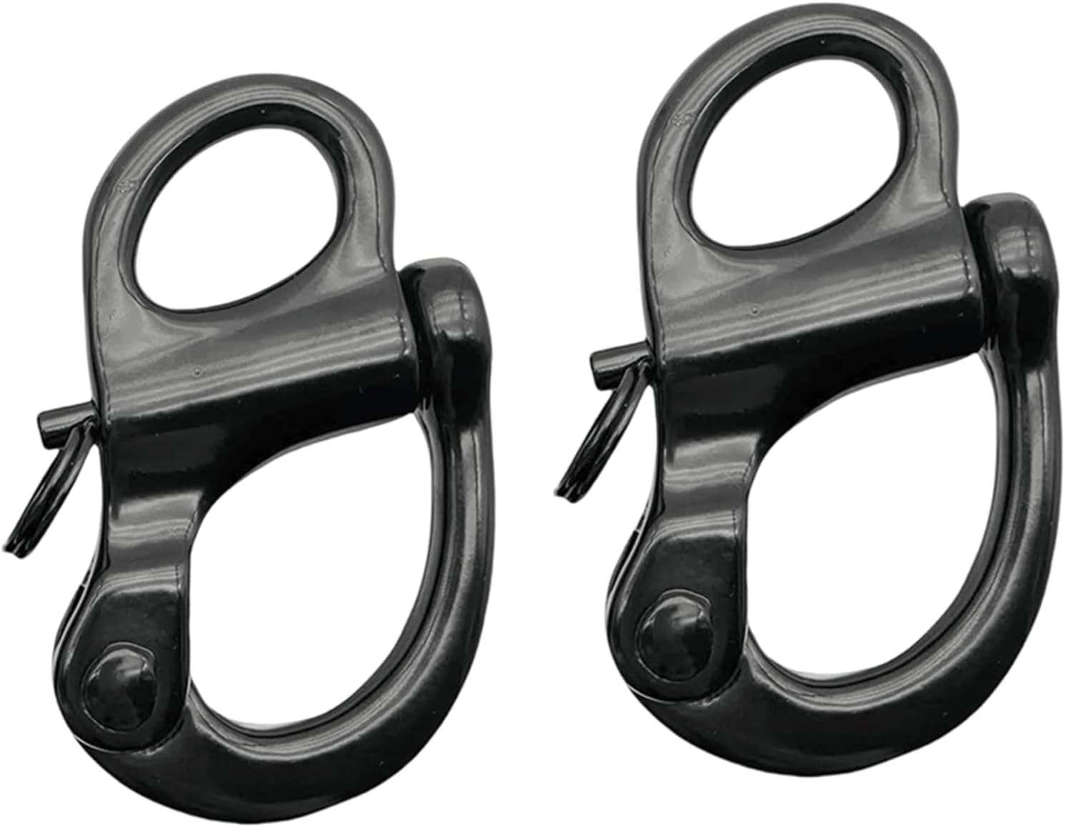 Pair of Stainless Steel 316 Fixed Snap Shackle，Quick Release Fixed ...
