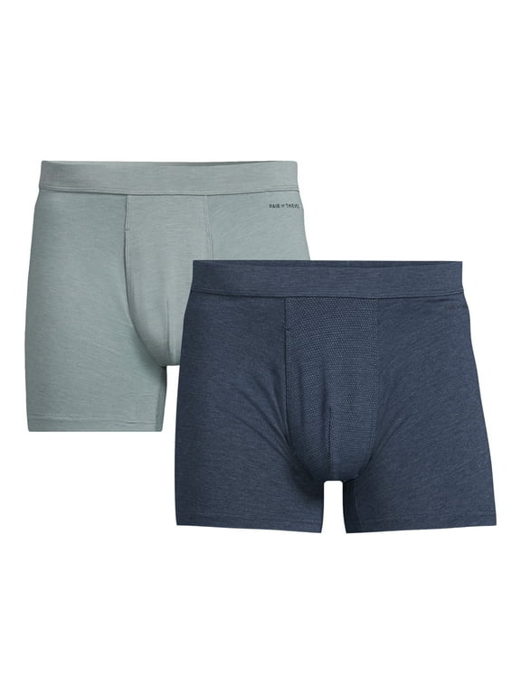 Hanes Men's ComfortSoft Waistband Solid Knit Boxers, Enhanced Freedom ...