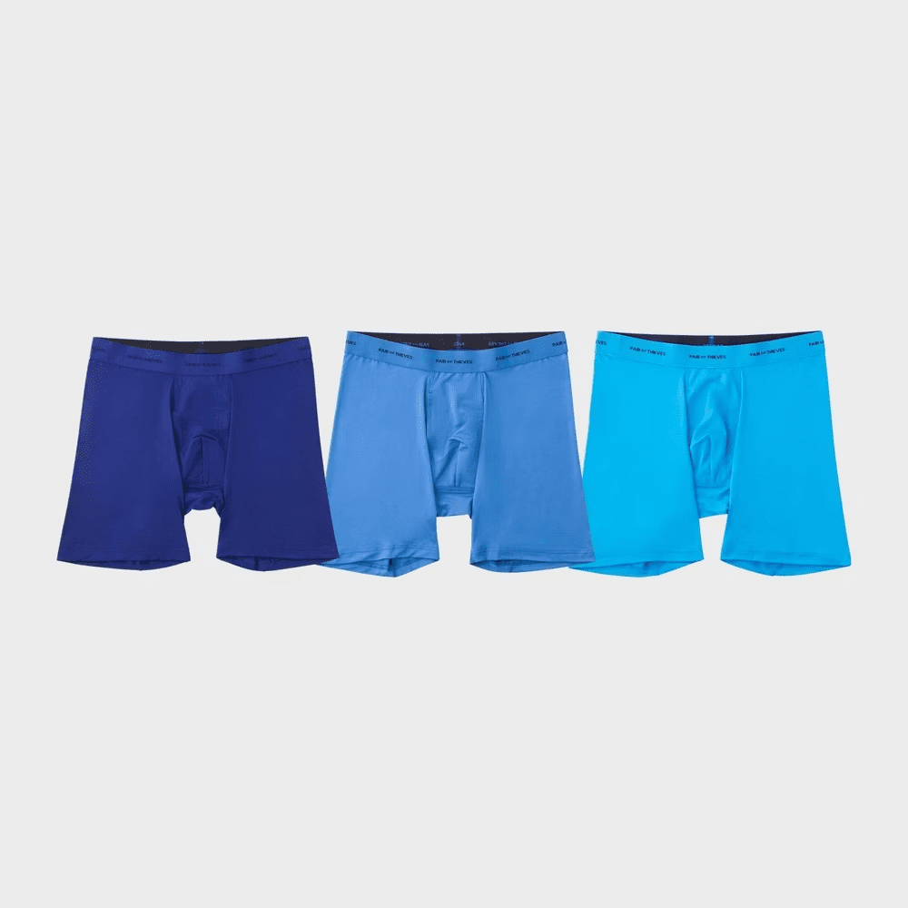 Pair of Thieves Men's Quick Dry Long Leg Boxer Briefs 3pk - (Blue ...