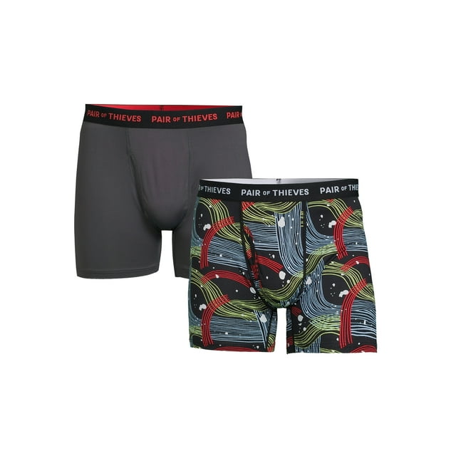 Pair of Thieves Men’s SuperFit Angel Hair Boxer Briefs, 2-Pack, Sizes S ...
