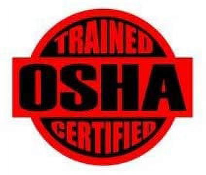 Pair of Trained Osha certified funny hard hat/helmet vinyl decal ...