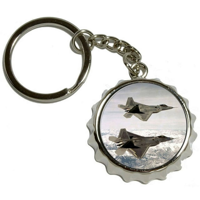 Pair of US Air Force F-22 Raptor Jet Fighters, Nickel Plated Metal ...