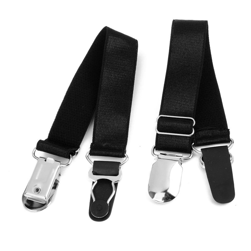 Pair of Women Adjustable Nylon Stockings Garters Buckles (Black ...