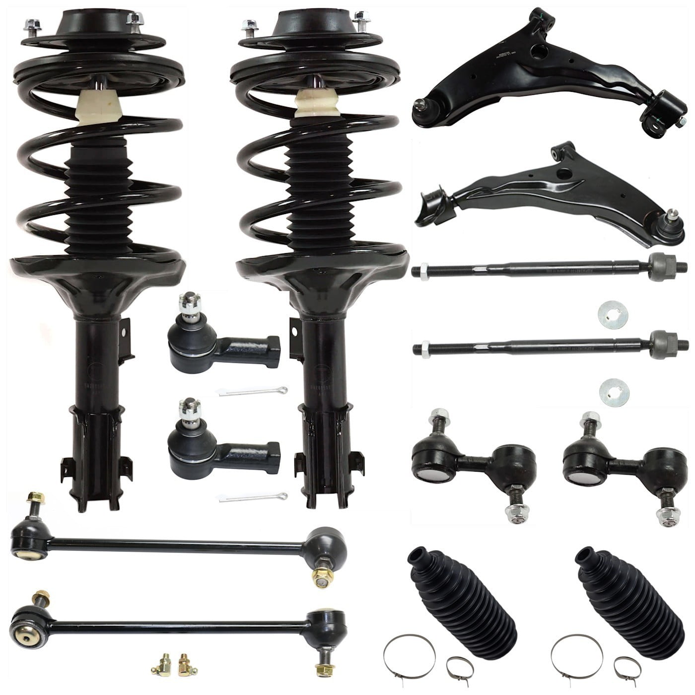 Pair y Loaded Strut Set - Front Driver & Pass Side Left Right for Eclipse - Collapsed 13.35in ...