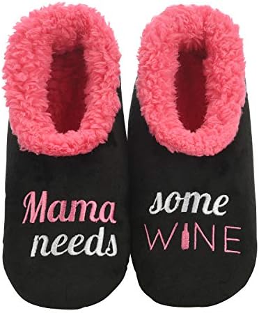Pairables Wine Slippers for Women Indoor, Funny Slipper Socks with Soft ...