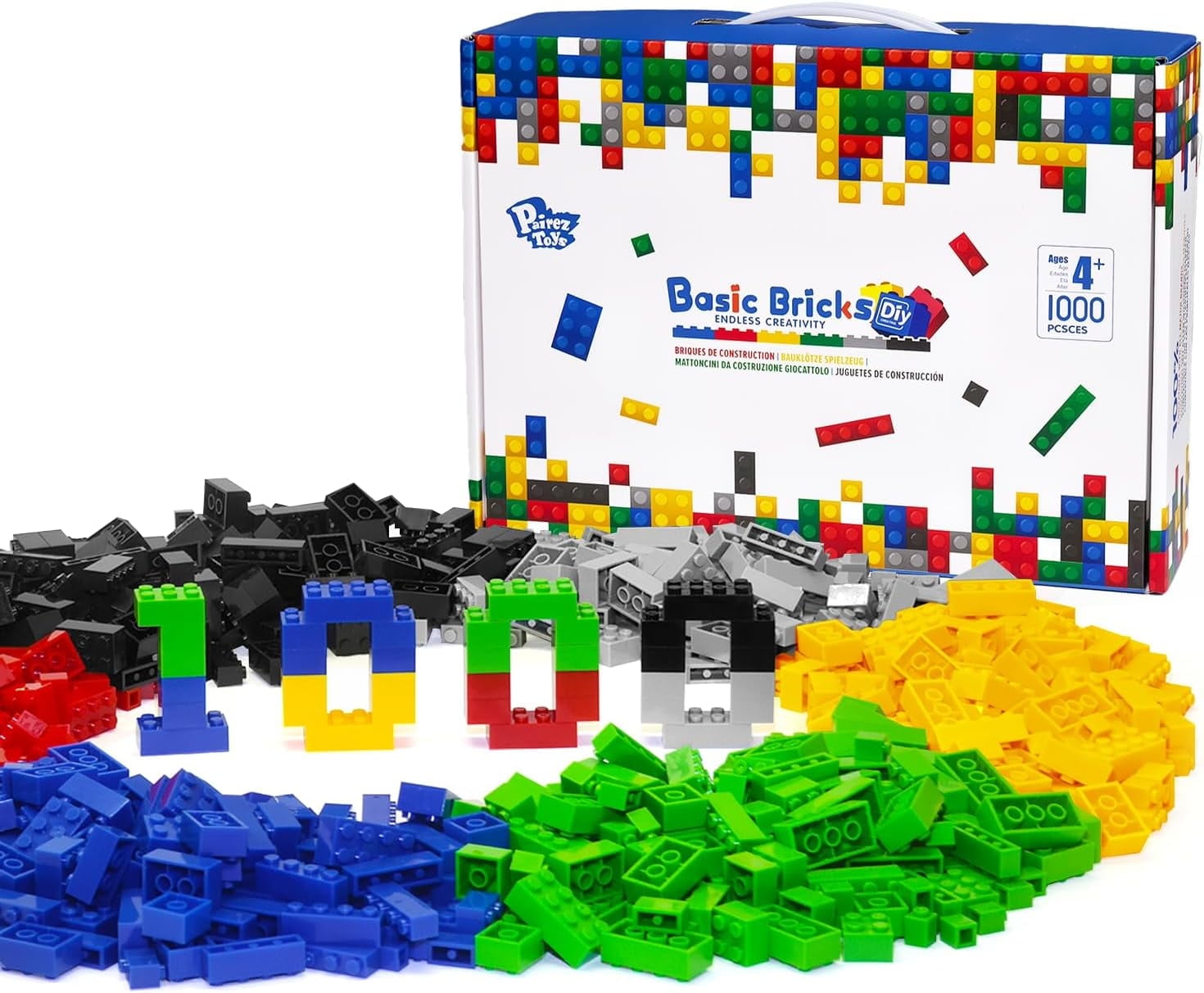 Pairez Toys 1000 Piece Classic Building Blocks Set, Starter Kit for Boys & Girls 4+ - Walmart.com