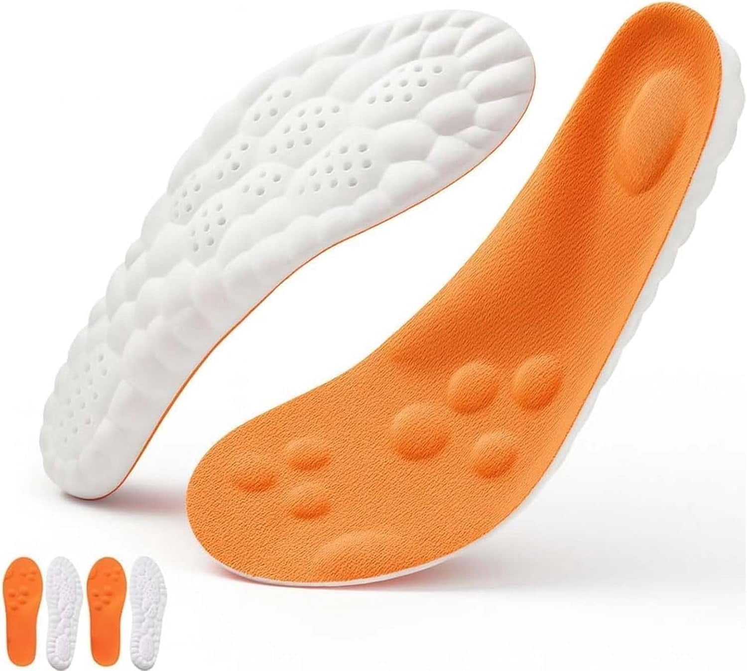 Pairs of 2 Insoles for Kids Youth, Arch Support & Shock Absorption, 4D ...