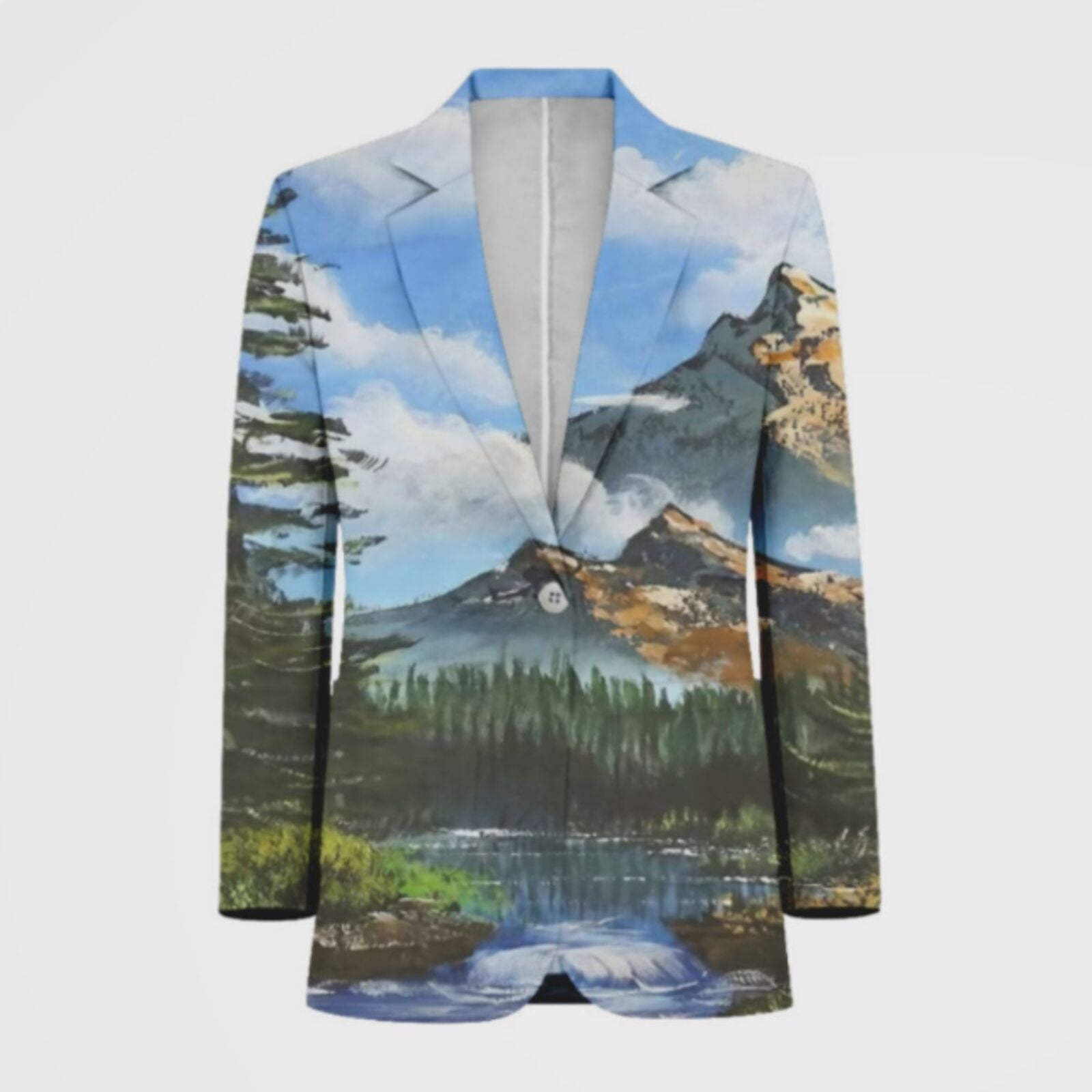 Paisagem Mountain-01 Men Blazers Slim Clothing Summer Jacket Man ...