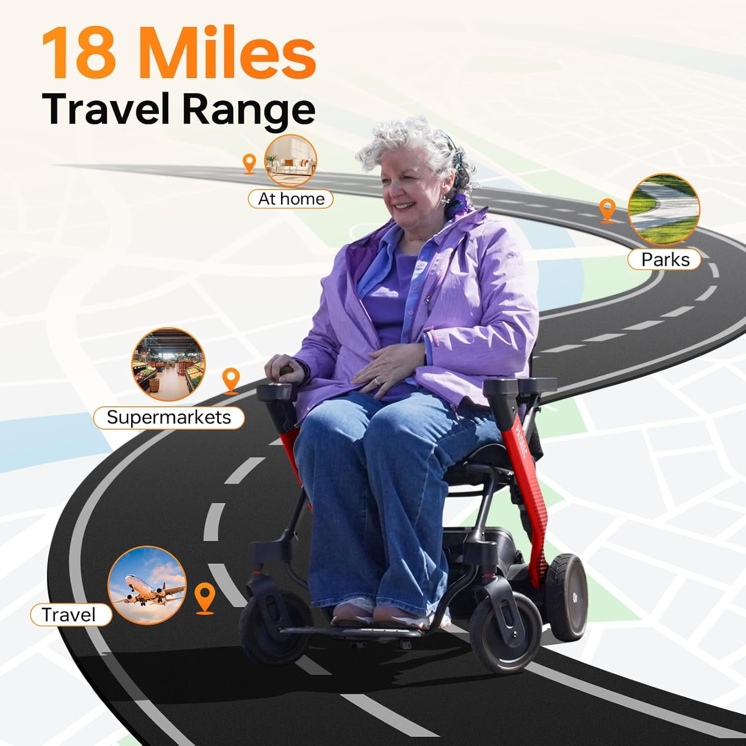 Paiseec Foldable Electric Wheelchair Rollator Walker Combo for Adults ...