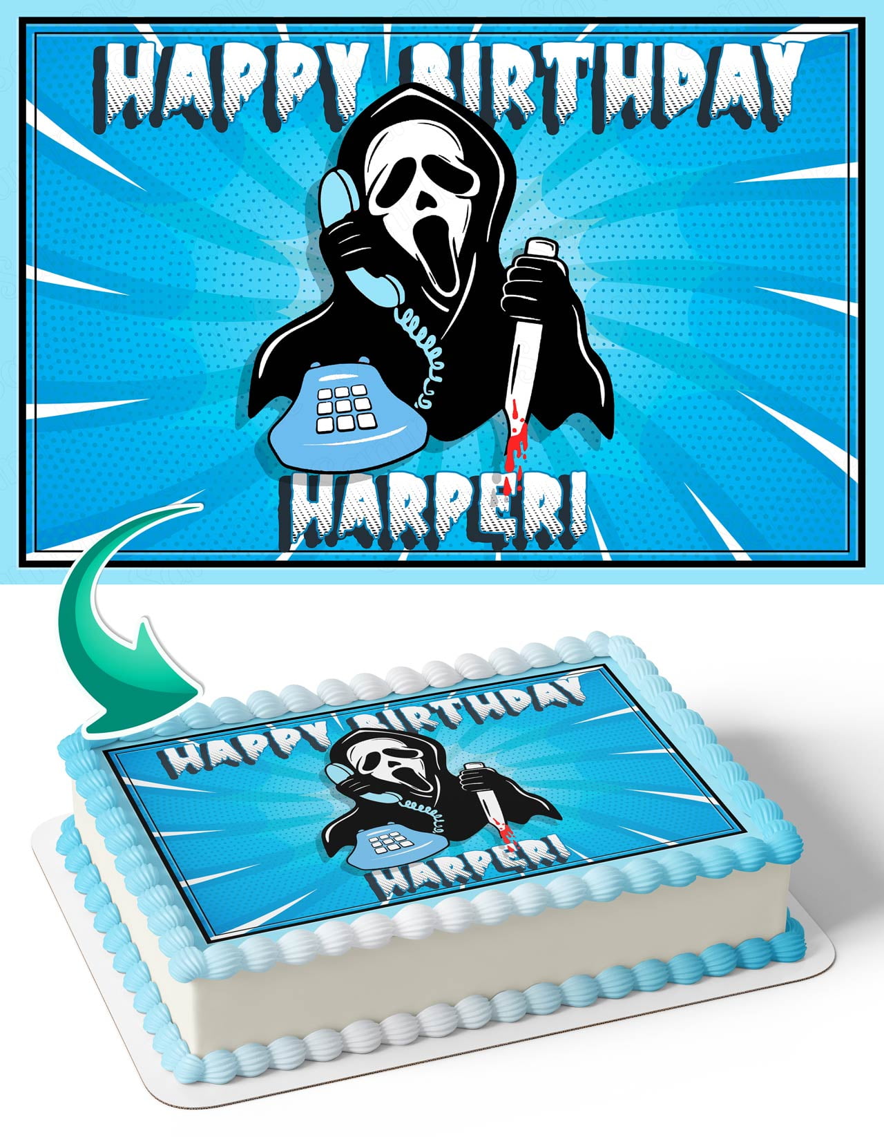 Paisley Bandana Edible Image Cake Topper Personalized Birthday Sheet ...