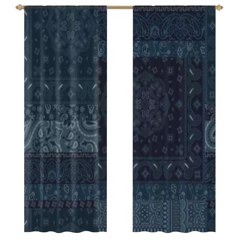Paisley Bandana Modern Tulle Window Curtains for Living Room Luxury ...