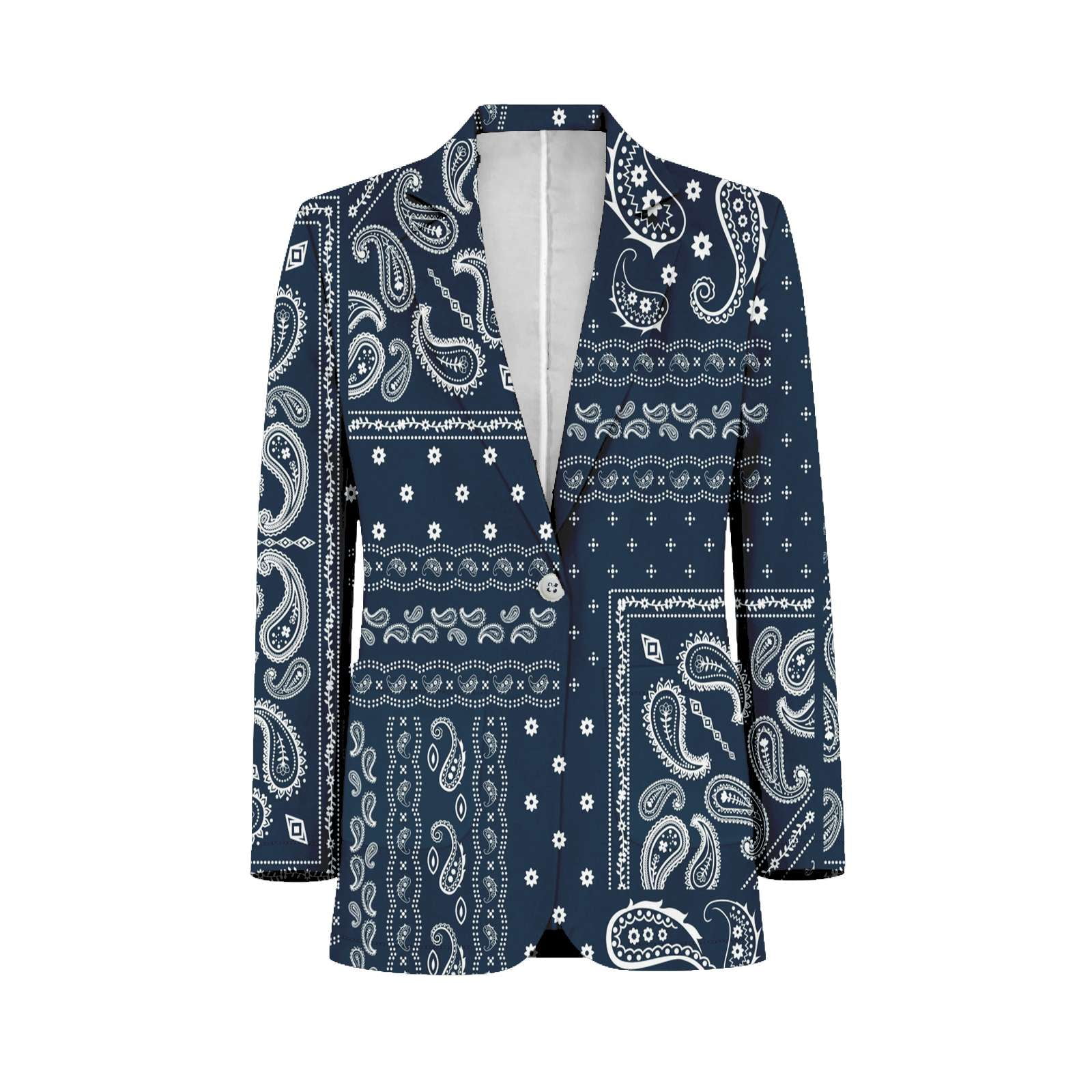 Paisley Bandana Pattern Mens Suits Shawl Collar Slim Fit Suit Mens ...