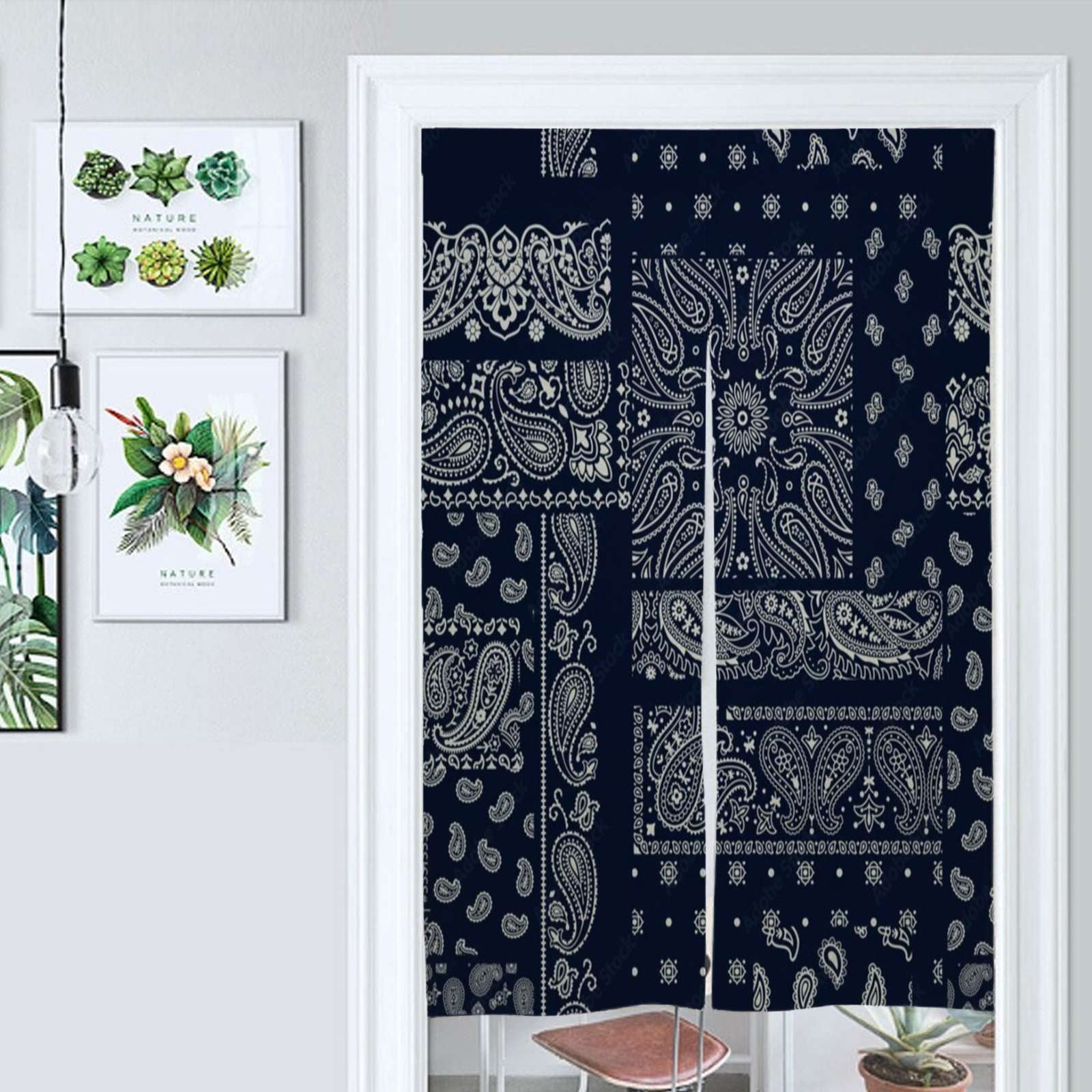 Paisley Bandana Patterns Door Curtain Nordic Living Room DoorCurtain ...