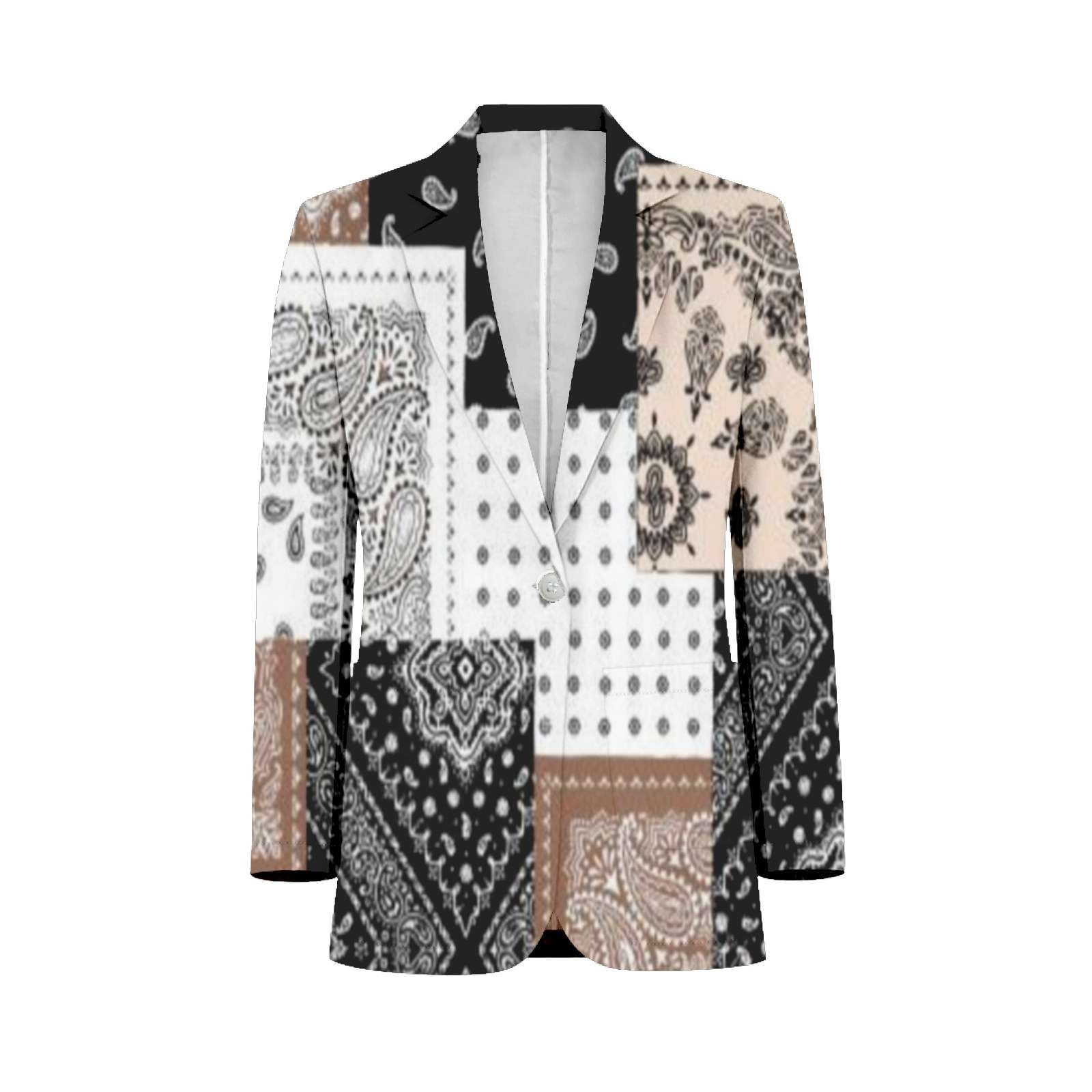 Paisley Bandana Patterns Mens Suits Shawl Collar Slim Fit Suit Mens ...