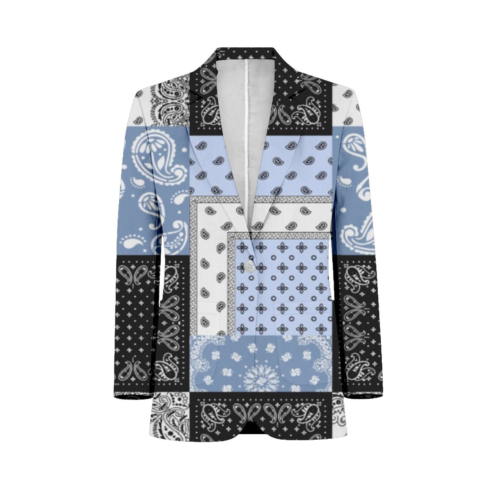 Paisley Bandana Patterns Mens Suits Shawl Collar Slim Fit Suit Mens ...