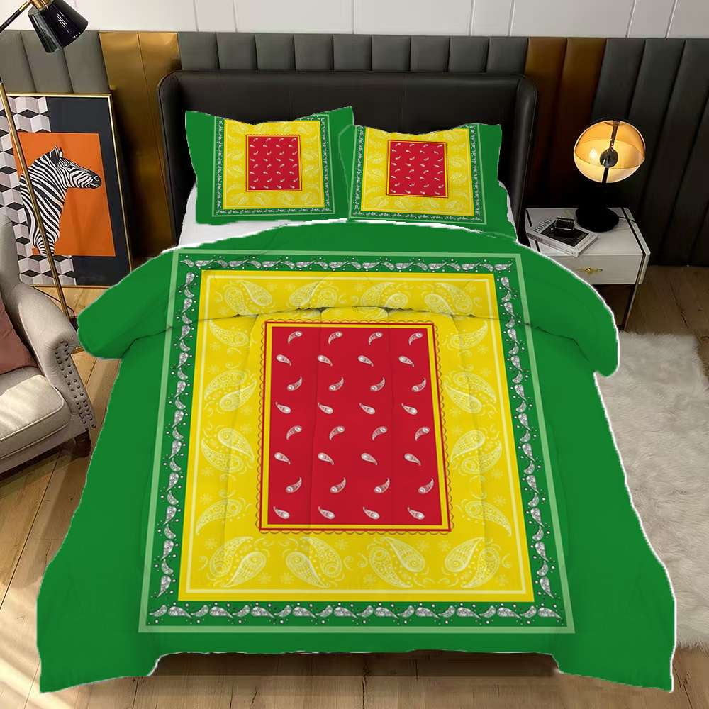 Paisley Bandana Rasta Hippie Comforter Set Full Size Bedding Set For ...