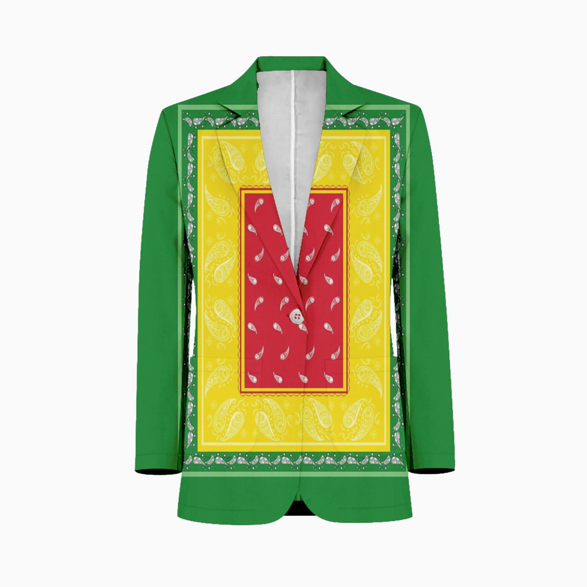 Paisley Bandana Rasta Hippie Mens Suits Shawl Collar Slim Fit Suit Mens ...