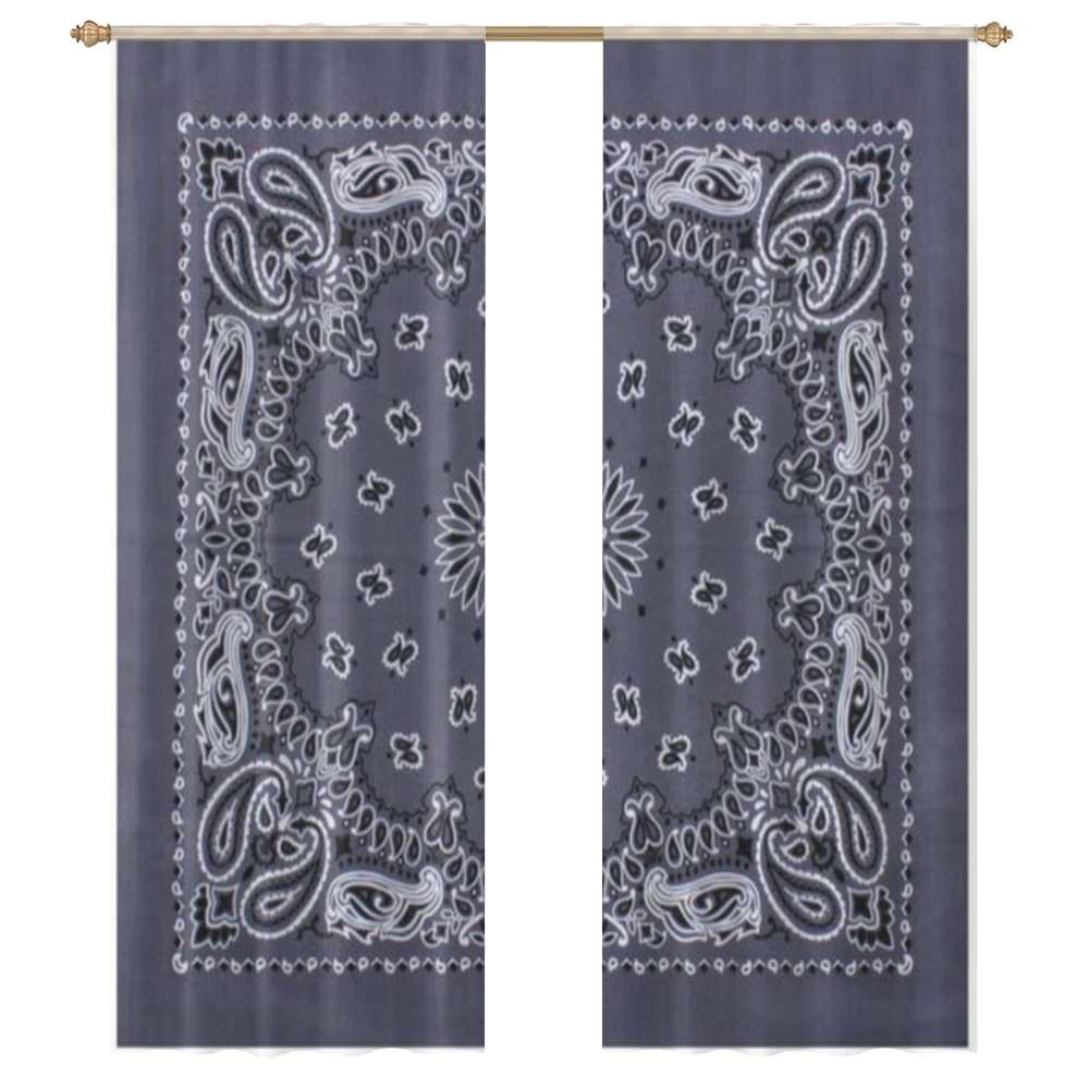 Paisley Bandana Tulle Curtains For Living Room Chiffon Sheer Voile ...