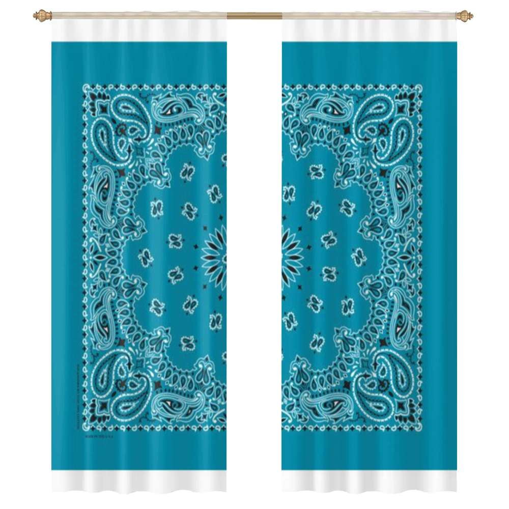 Paisley Bandana Tulle Curtains For Living Room Chiffon Sheer Voile ...