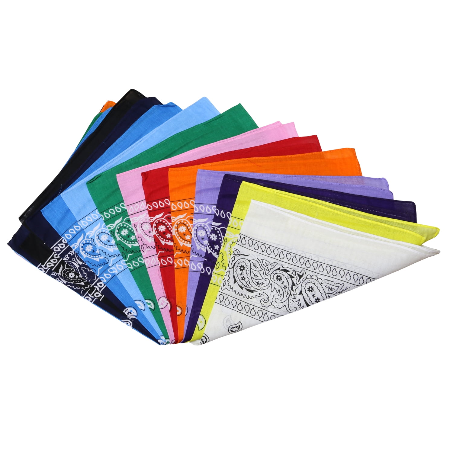 Paisley Bandanas Head Wrap 100% Cotton Double Sided, 21 x 21 Inch - 1 ...