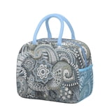 Paisley Boho Design Lunch Tote - Thermal Insulated Lunch Bag, Leakproof ...