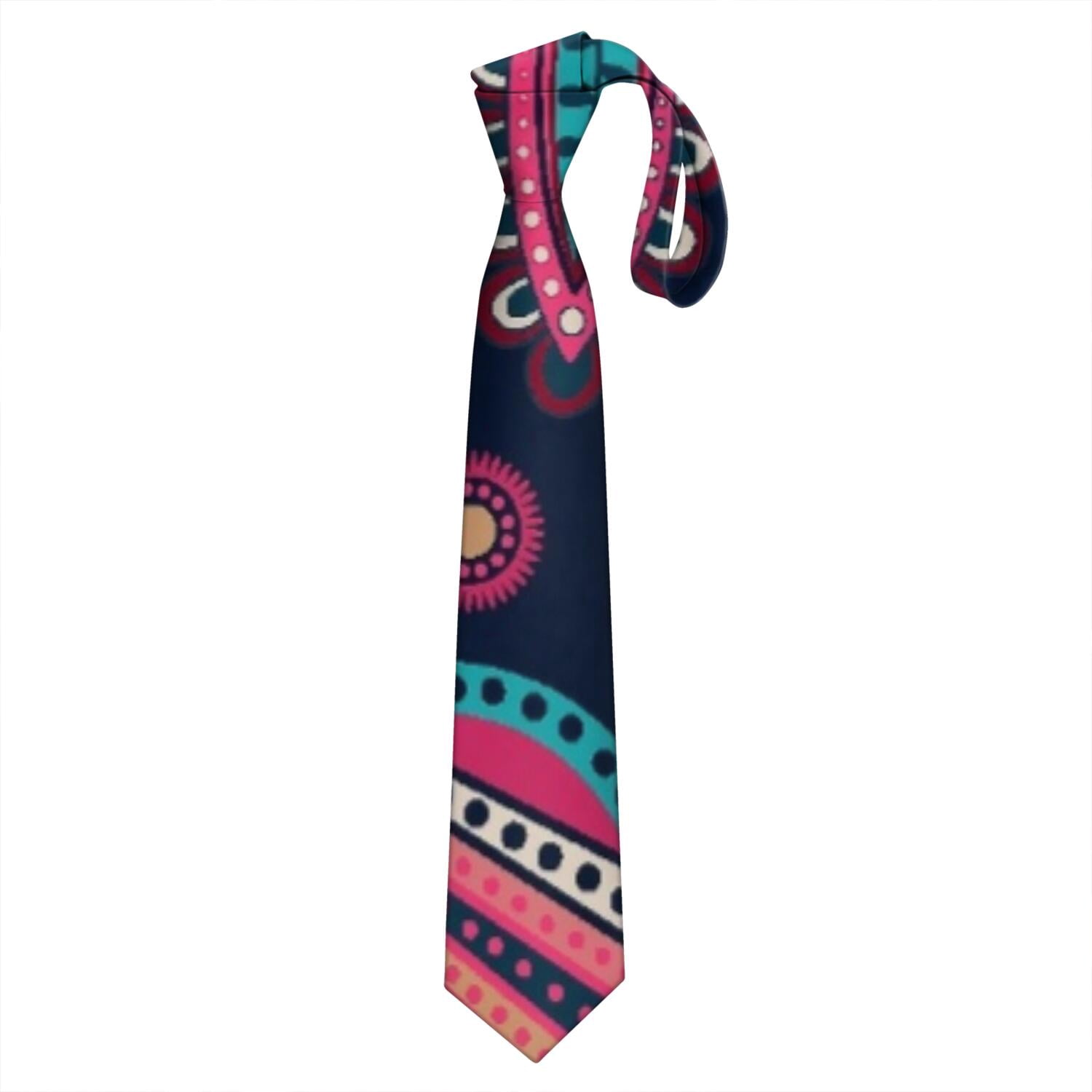 Paisley Boho Design Tie - Vintage Floral Satin Wedding Necktie for Men ...