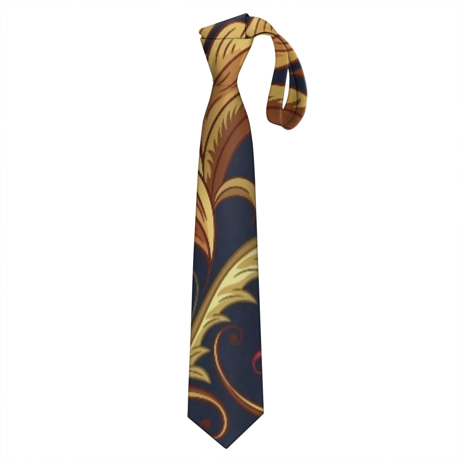 Paisley Boho Design Tie - Vintage Floral Satin Wedding Necktie for Men ...