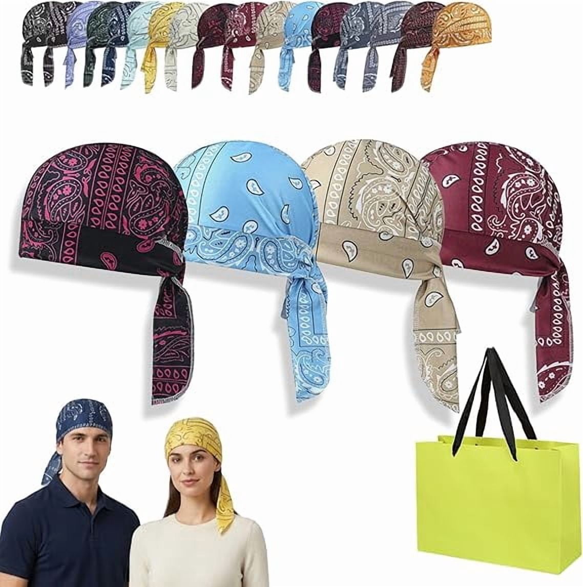 Paisley Cooling Headscarf Cap Set, Bandana Skull Cap for Cycling ...