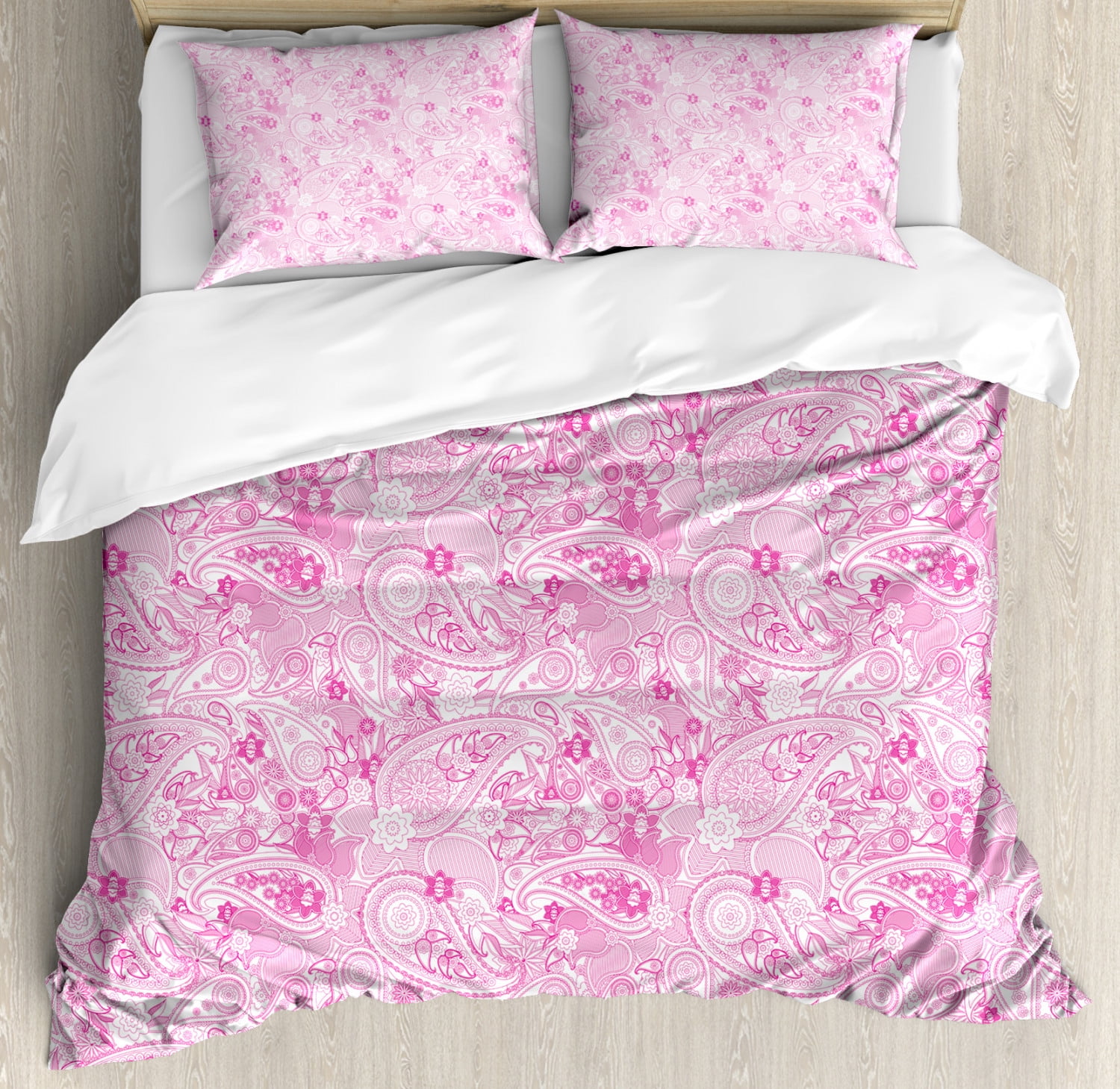 Paisley Duvet Cover Set, Models Inspired Design with Flowers and Leaf ...