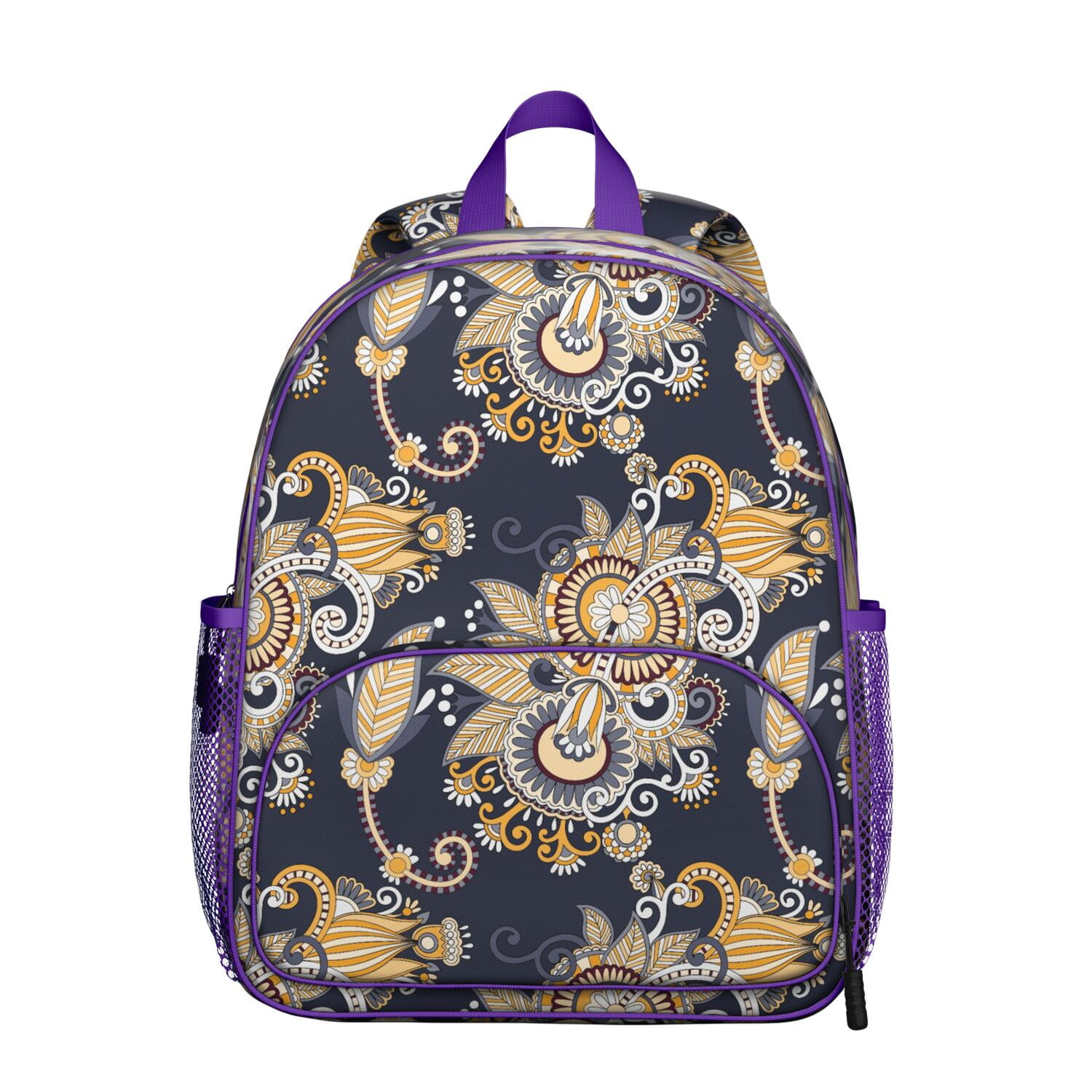 Paisley Design Boho School Backpack - Waterproof Ergonomic Student ...