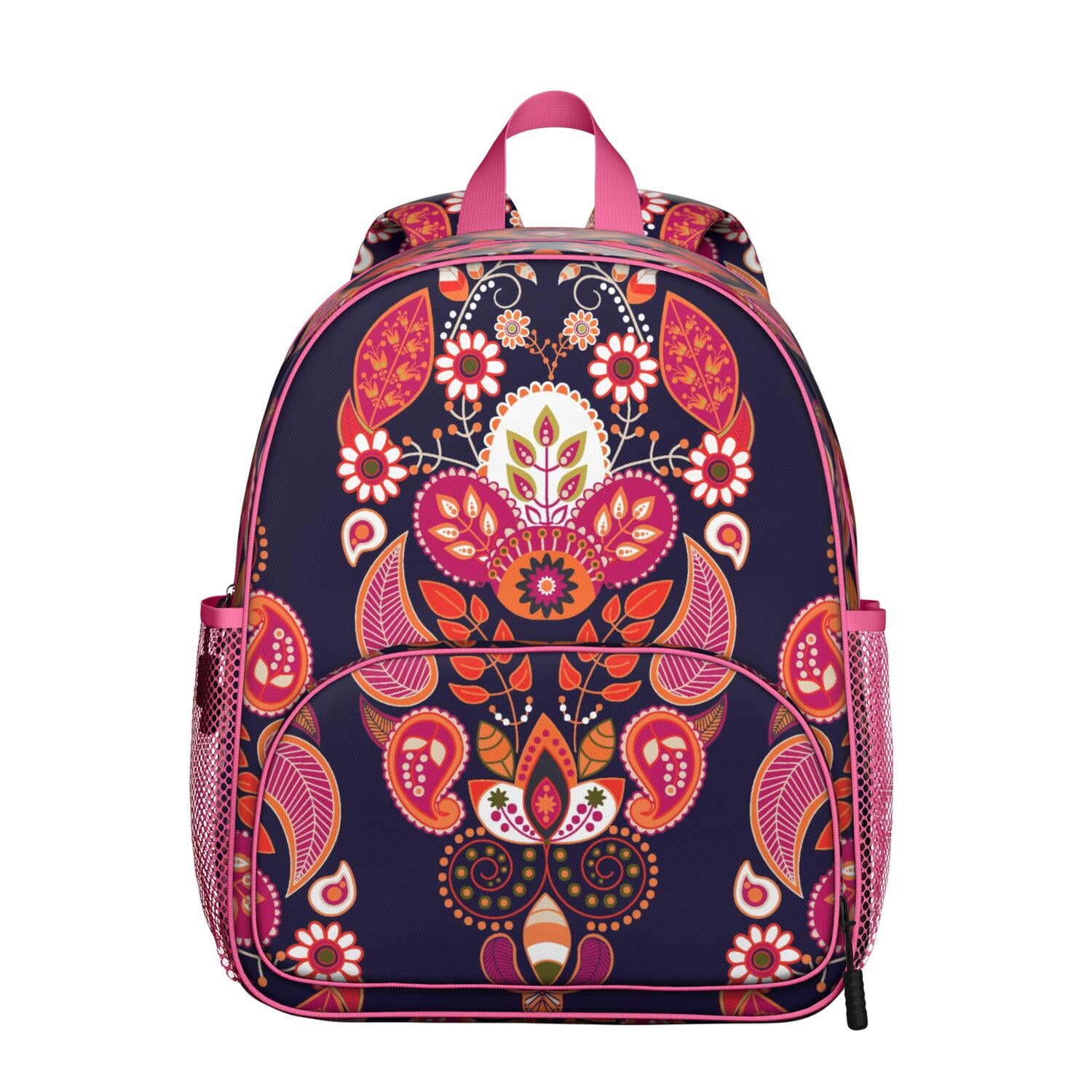 Paisley Design Boho School Backpack - Waterproof Ergonomic Student ...