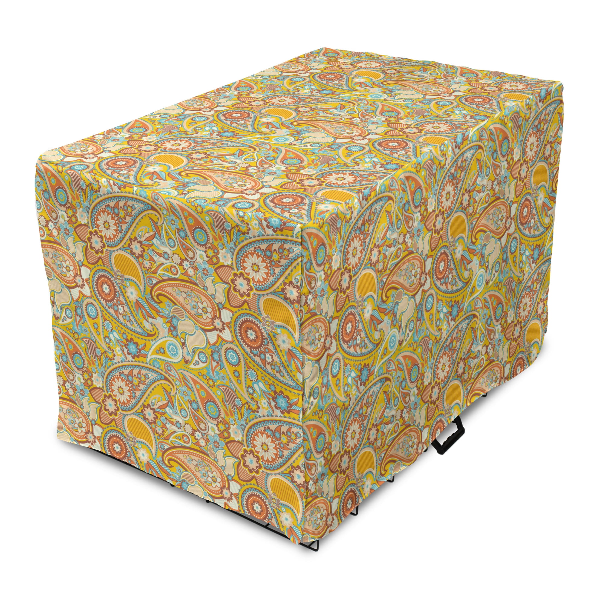 Paisley Dog Crate Cover, Continuous Traditional Oriental Elements ...