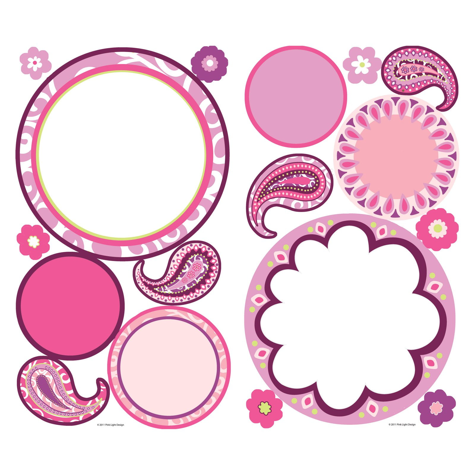 Paisley Dry Erase Wall Decals - Walmart.com