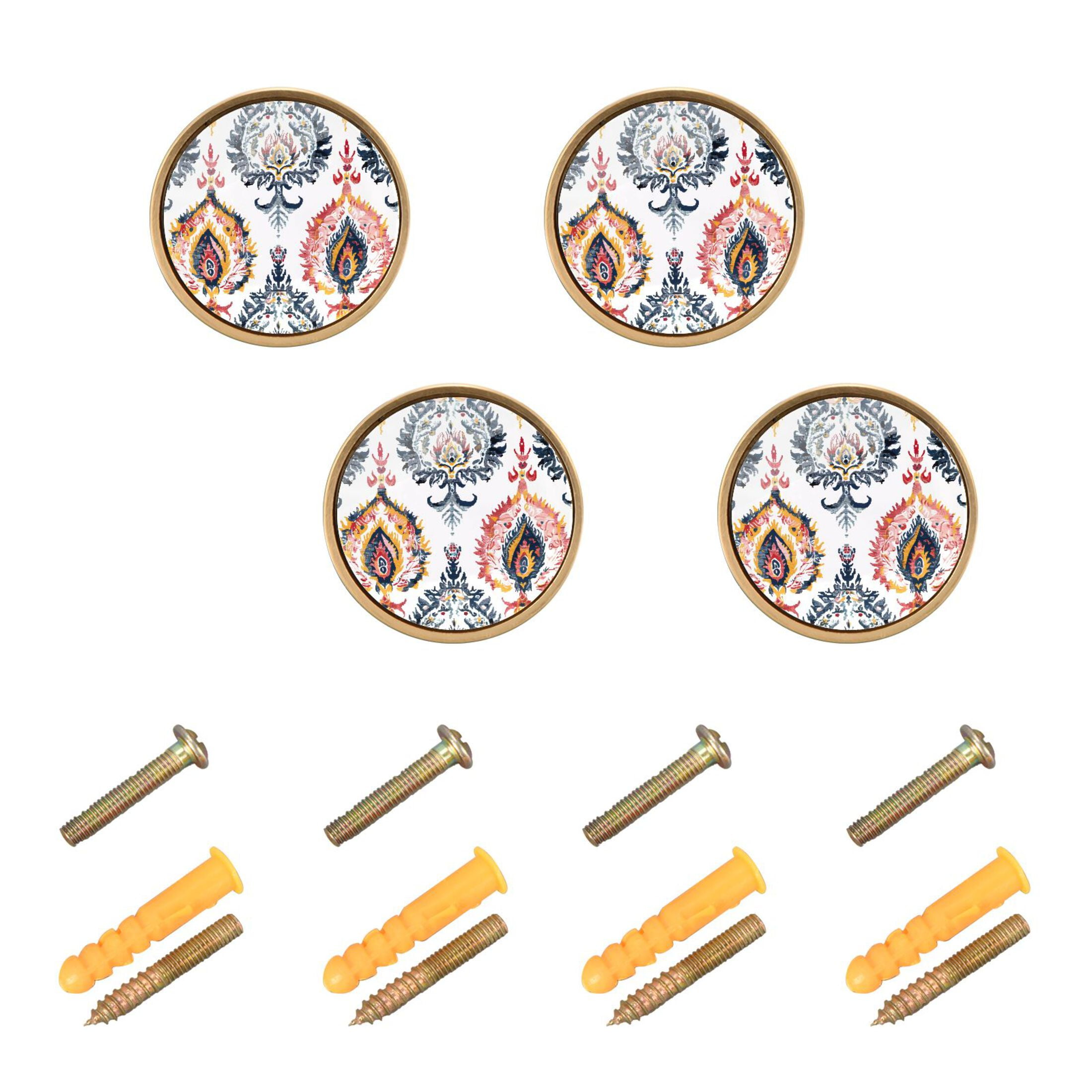 Paisley Embroidery Floral Flower Cabinet Knobs Sets Kitchen Pulls ...