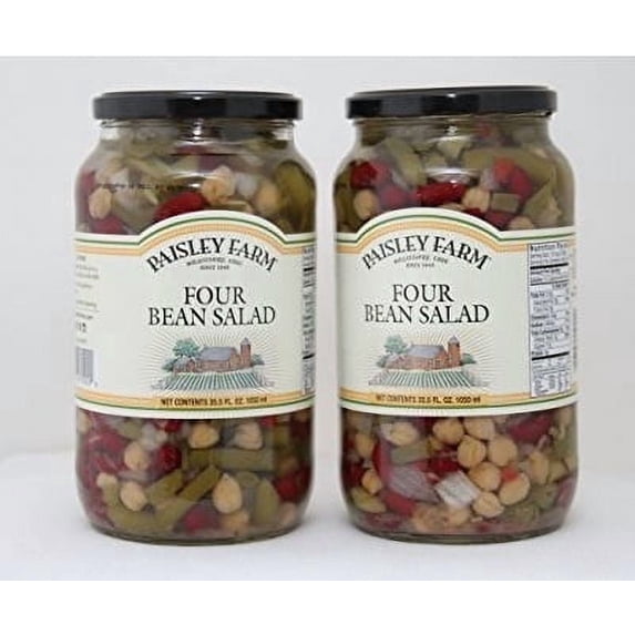 Paisley Farm Natural Four Bean Salad, Green Kidney Ceci Wax Beans, 2-35 ...