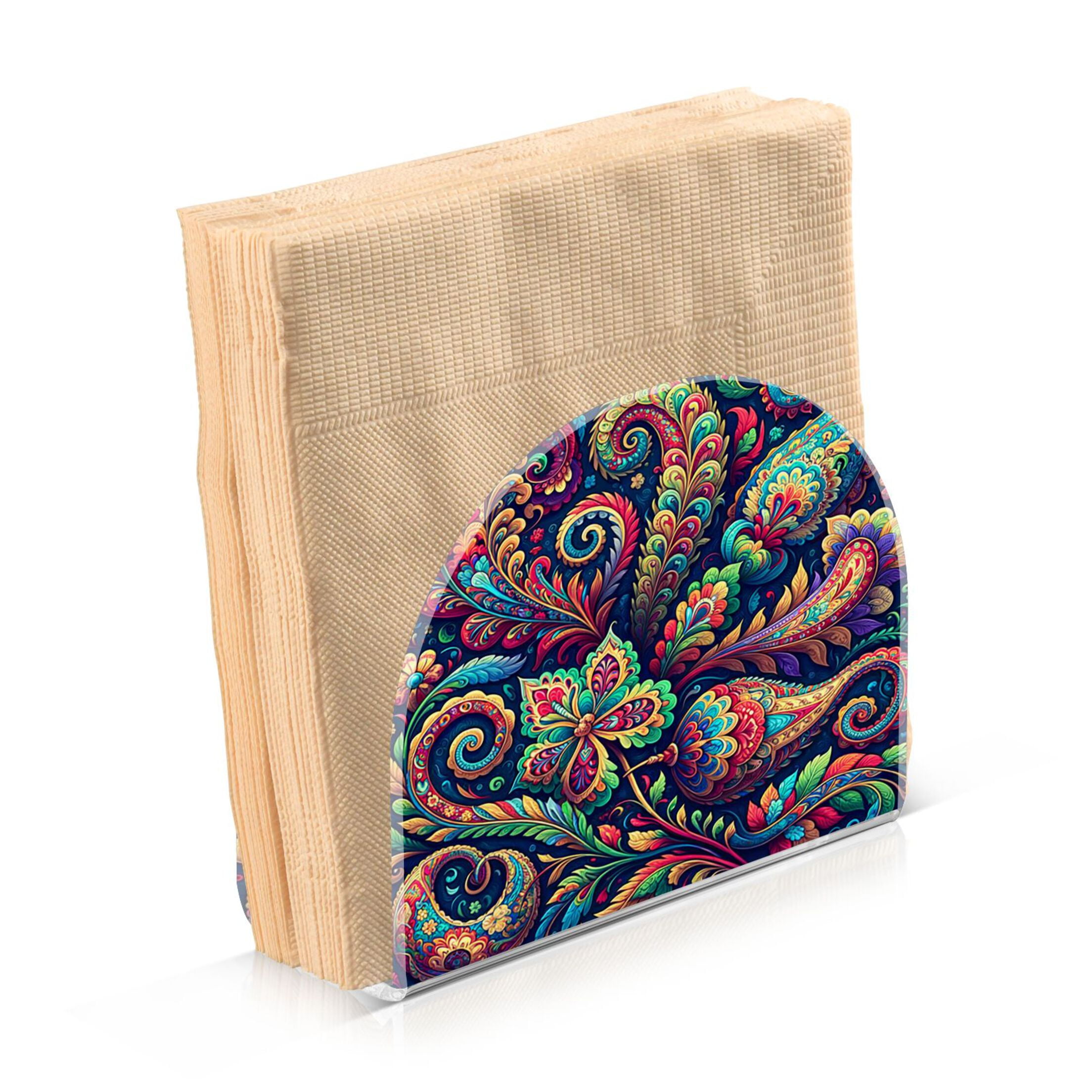 Paisley Flowers Leaves Napkin Holders for Tables Napkin Stand Paper ...