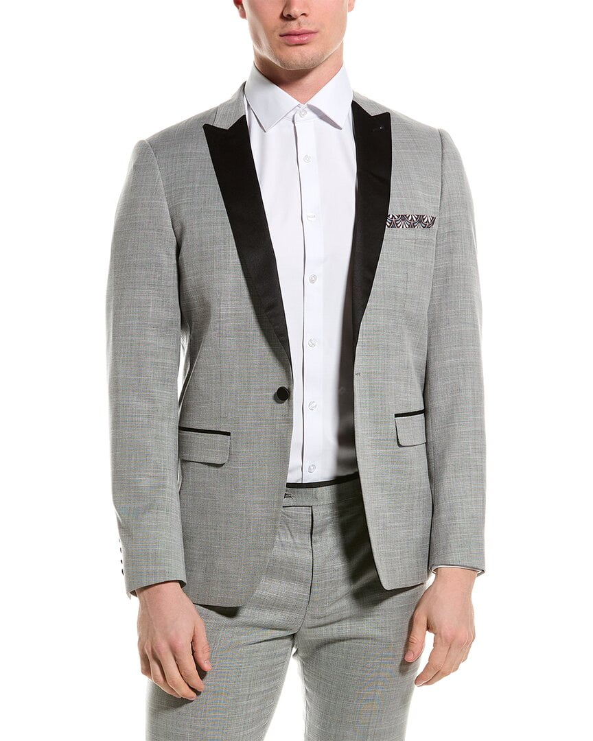 Paisley & Gray mens Grosvenor Slim Peak Tuxedo Jacket, 40R, Grey ...