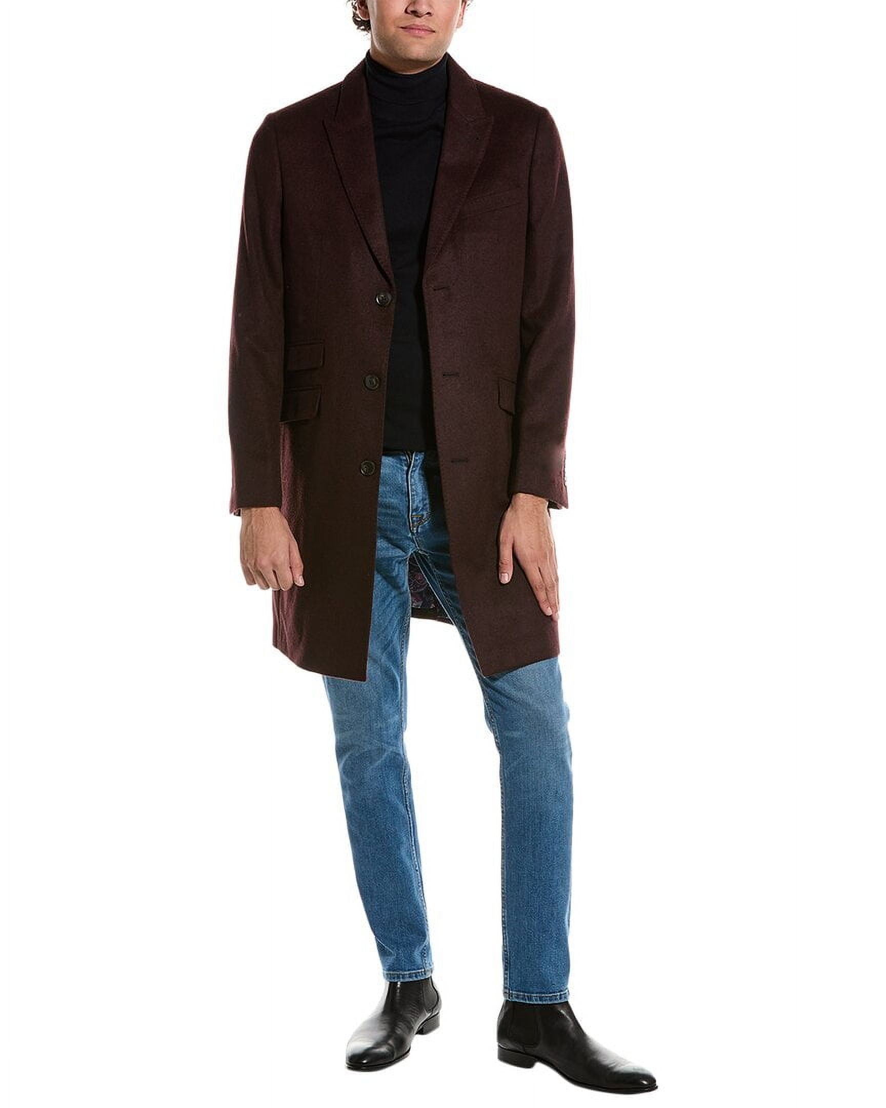 Paisley & Gray mens Peak Slim Fit Wool-Blend Topcoat, XL, Red - Walmart.com