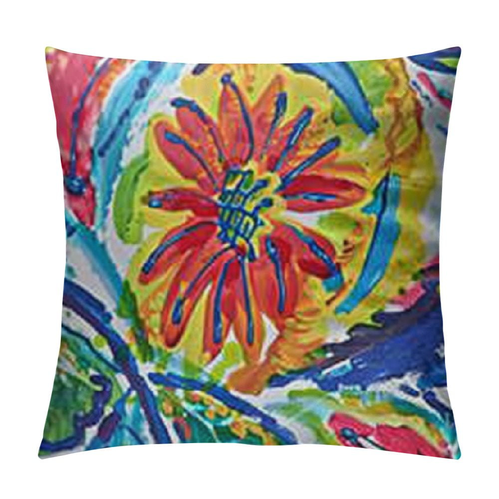 Paisley Indoor/Outdoor Accent Throw Pillow, Plush Fill, Weather, and ...