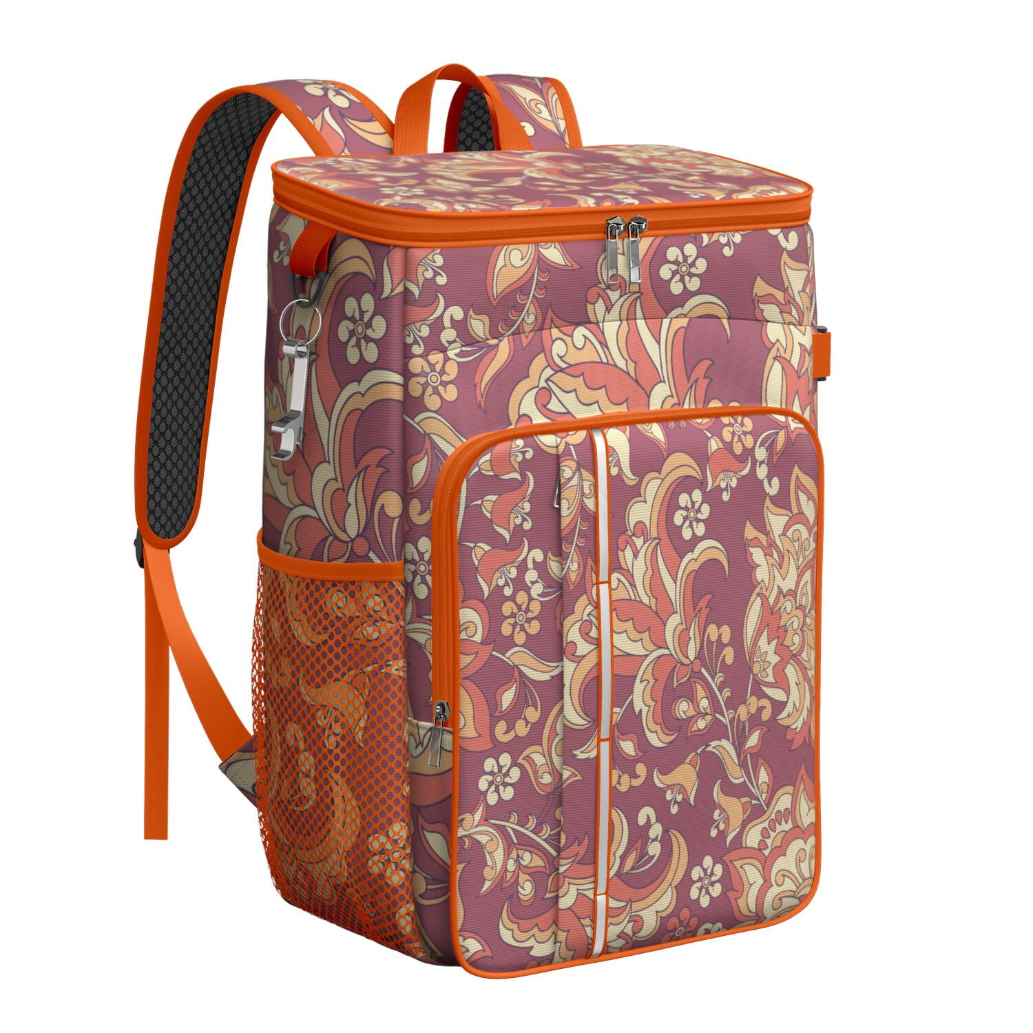 Paisley Insulated Backpack Cooler 20L - Ethnic Retro Design Leakproof ...