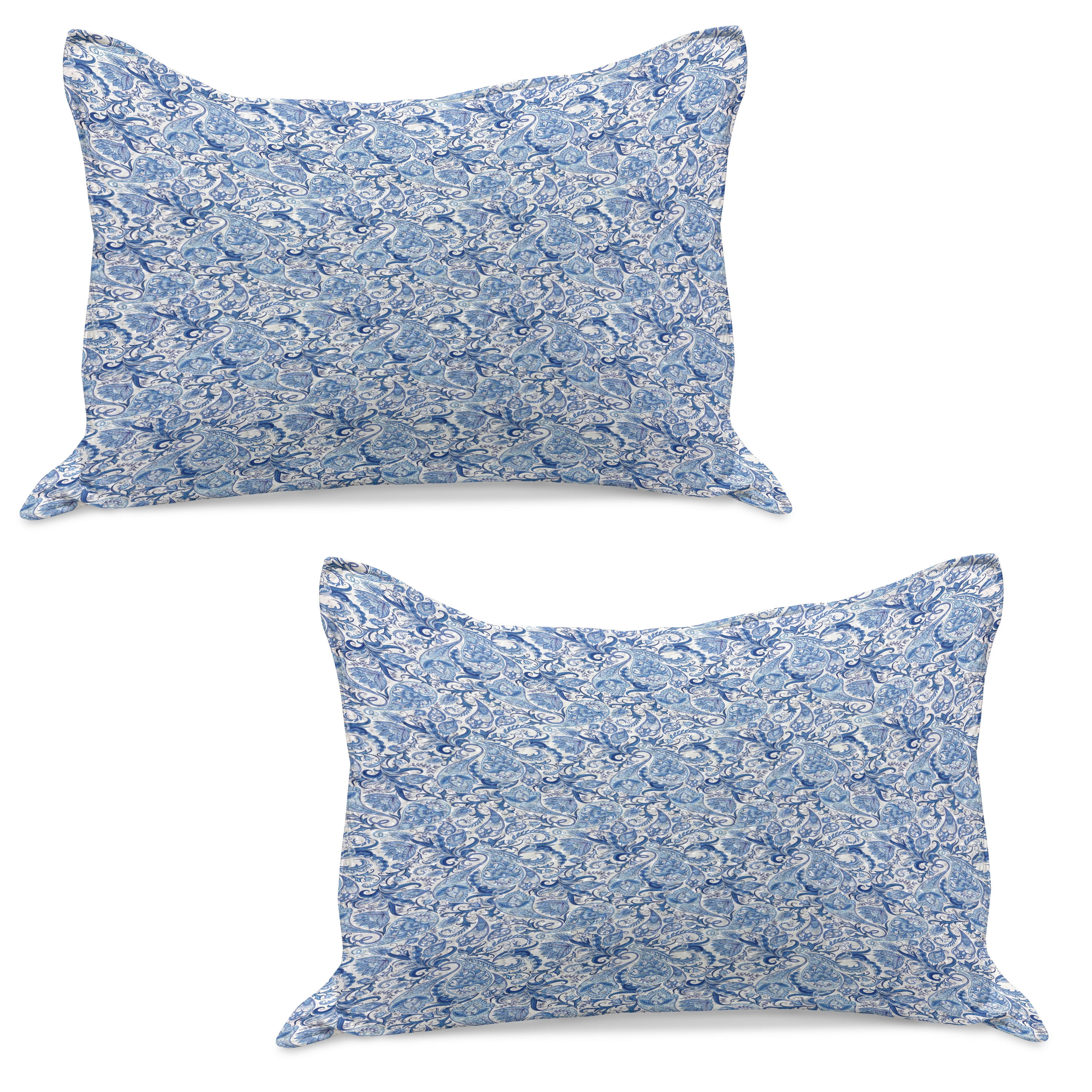 Paisley Knitted Quilt Pillowcover Set of 2, Native Pattern in Blue ...