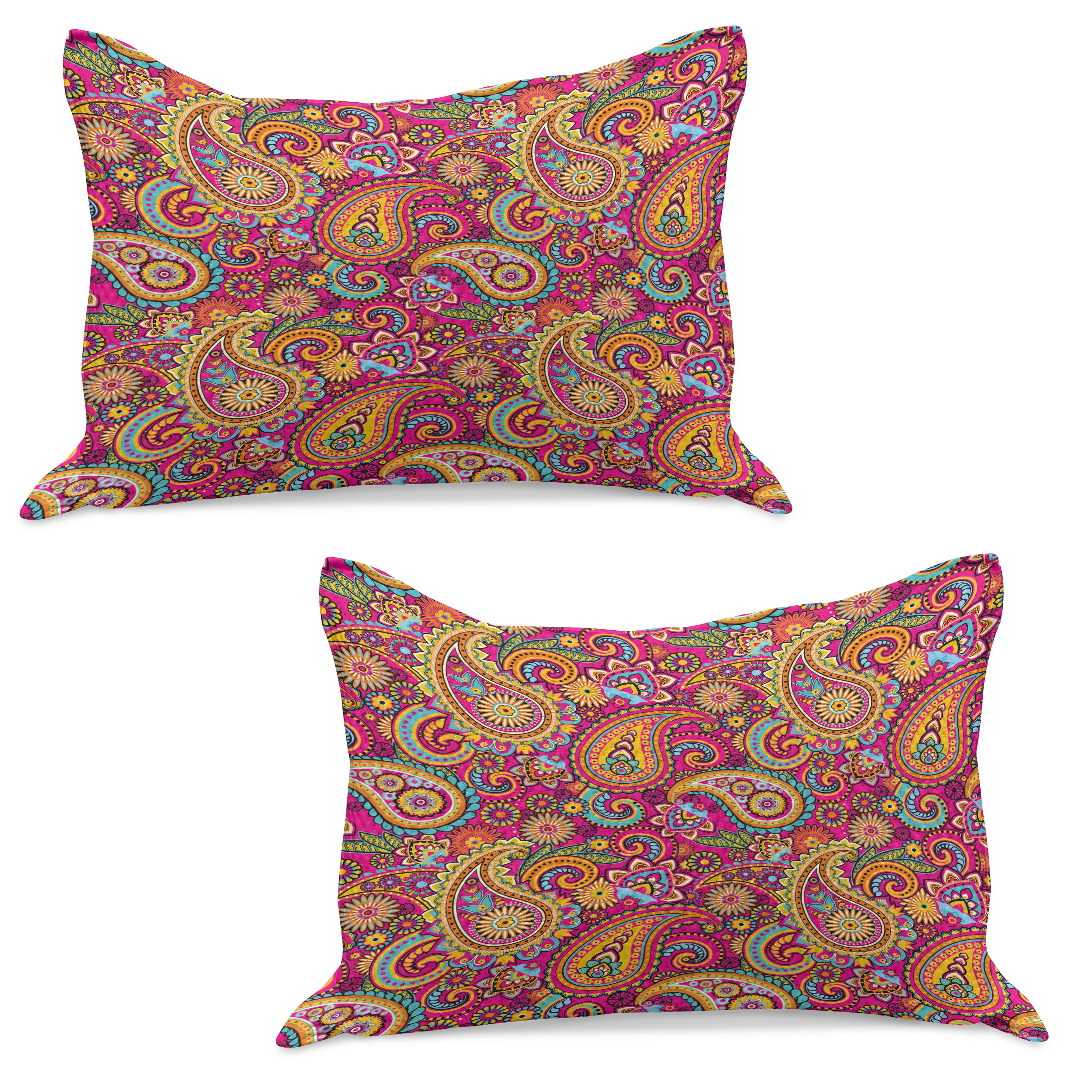 Paisley Knitted Quilt Pillowcover Set of 2, Paisley Patterns Based on ...