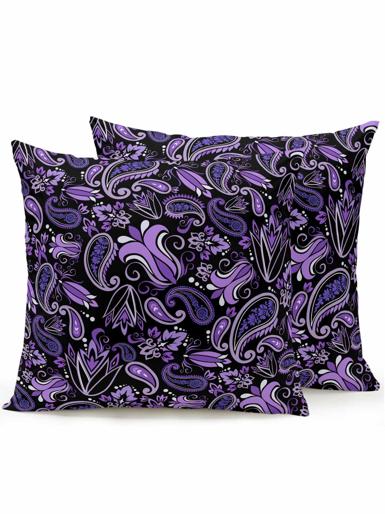 Paisley Outdoor Throw Pillows with Inserts Set of 2, 18