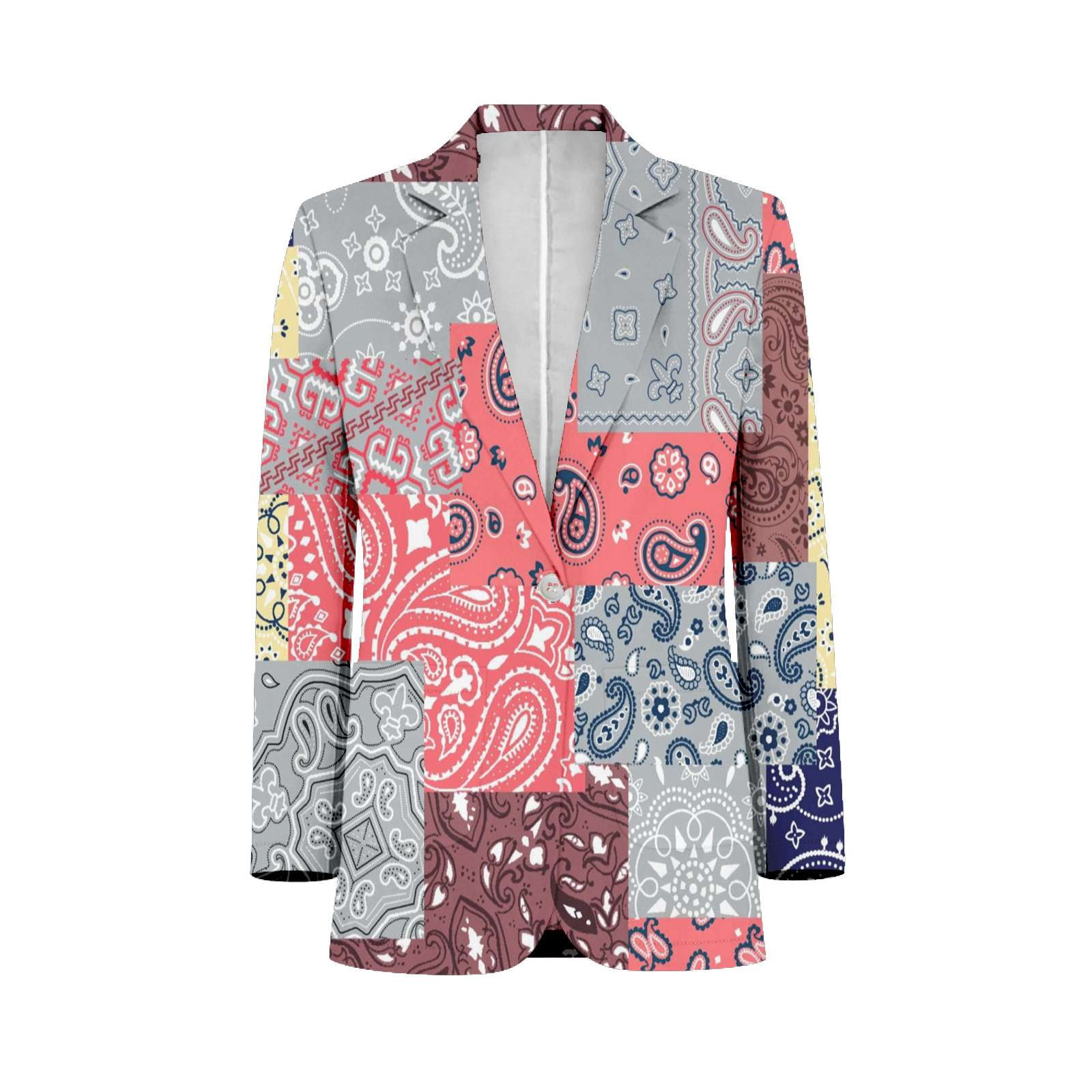 Paisley Patchwork Quilt Customized Men's Suits full man Shawl Collar ...