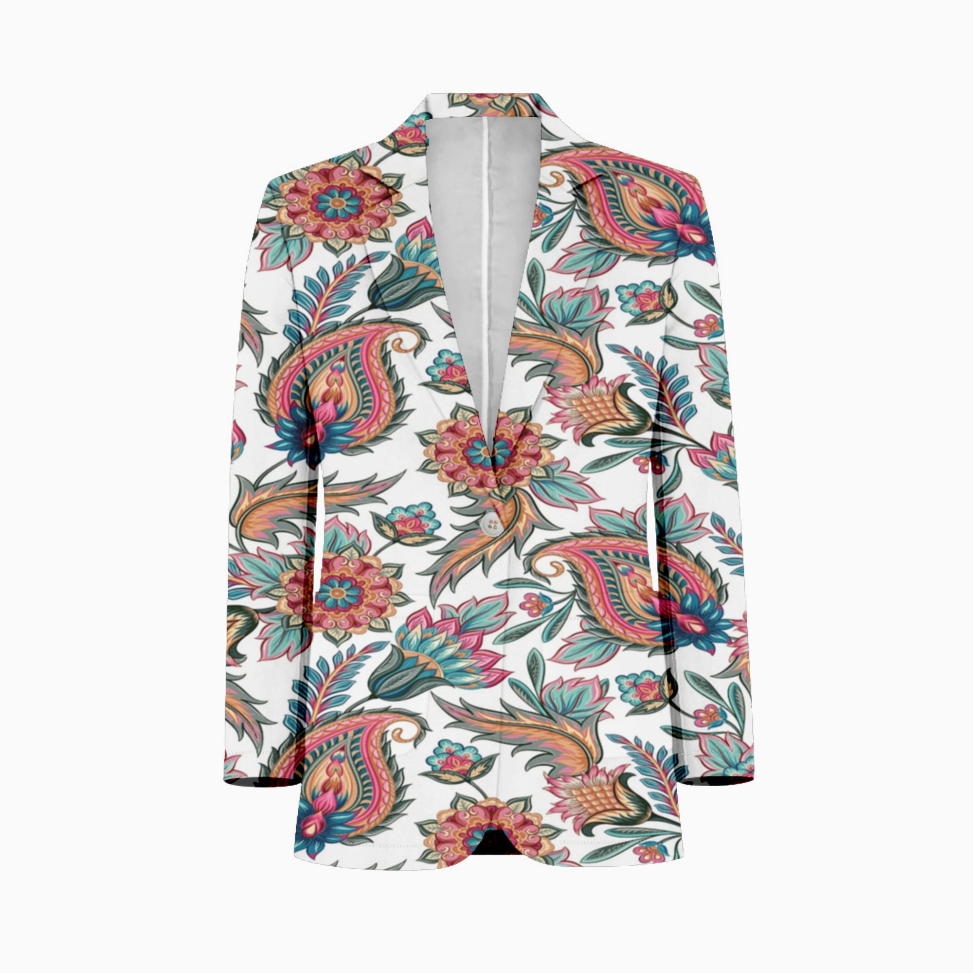Paisley Pattern Flower Retro Customized Men's Suits full man Shawl ...